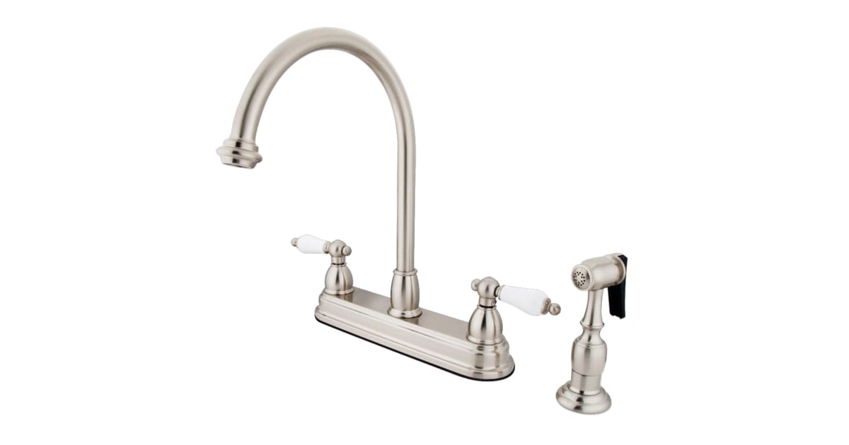 Kingston Brass KB3758PLBS Restoration 1.8 GPM Standard Kitchen Faucet ...