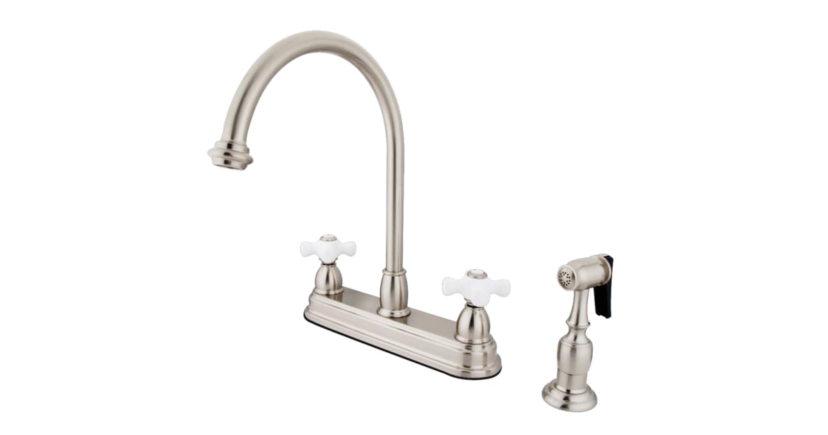 Kingston Brass KB3758PXBS Restoration 1.8 GPM Standard Kitchen Faucet ...