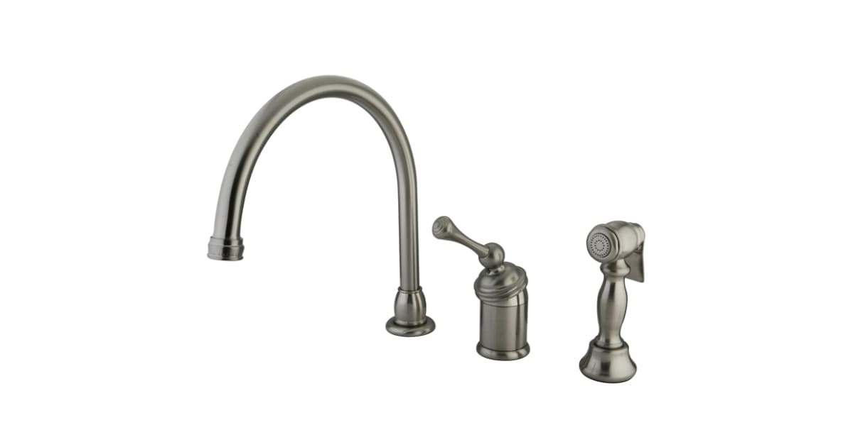 Kingston Brass KB3818BLBS Buckingham 1.8 GPM Widespread Kitchen Faucet ...