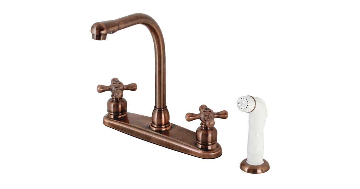 Kingston Brass KB716AX Victorian 1.8 GPM Standard Kitchen Faucet ...
