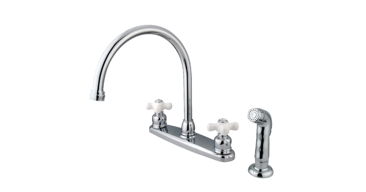 Kingston Brass KB721PXSP Vintage 1.8 GPM Standard Kitchen Faucet ...