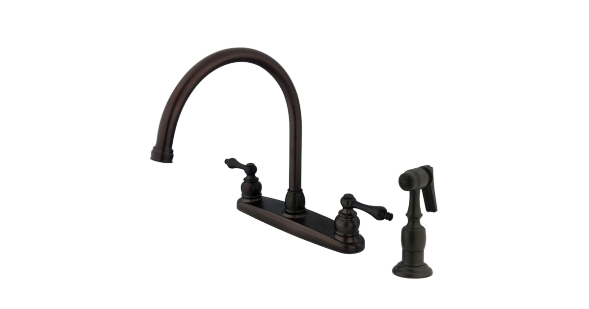 Kingston Brass KB725ALBS Vintage 1.8 GPM Standard Kitchen Faucet ...