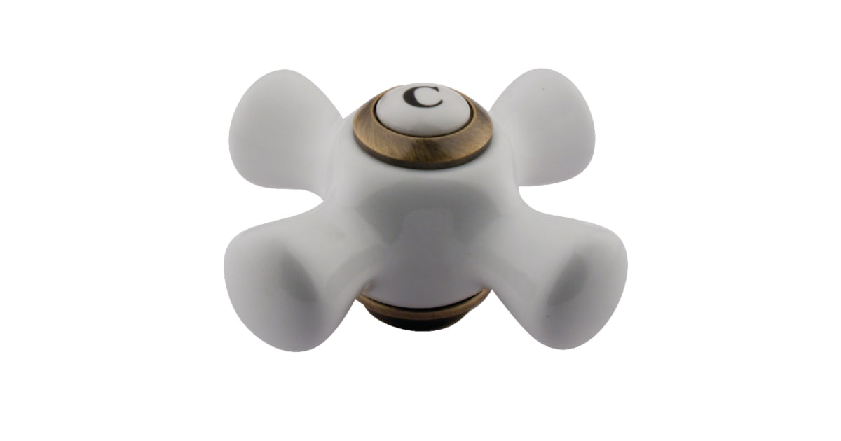 Kingston Brass KBH1603PXC Cold Porcelain Cross Handle, 3/8" X 16PT ...