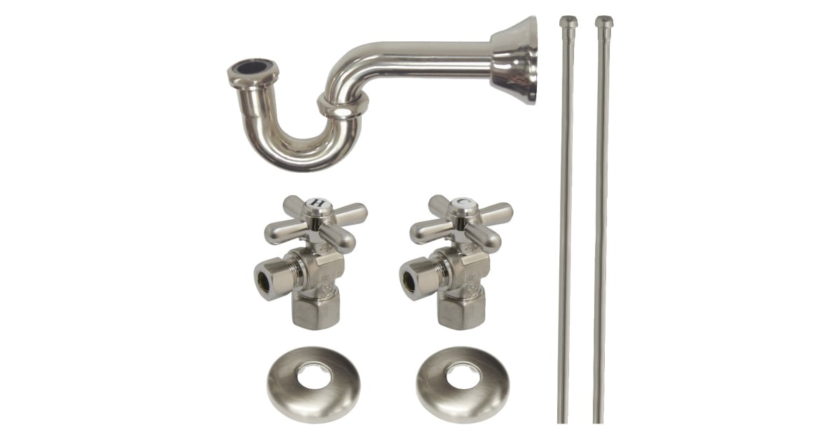Kingston Brass KPK108P Trimscape Plumbing Supply Kit Combo with P-Trap ...