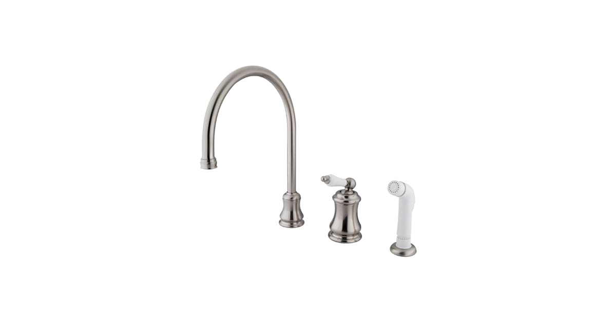 Kingston Brass KS3818PL Restoration 1.8 GPM Widespread Kitchen Faucet ...