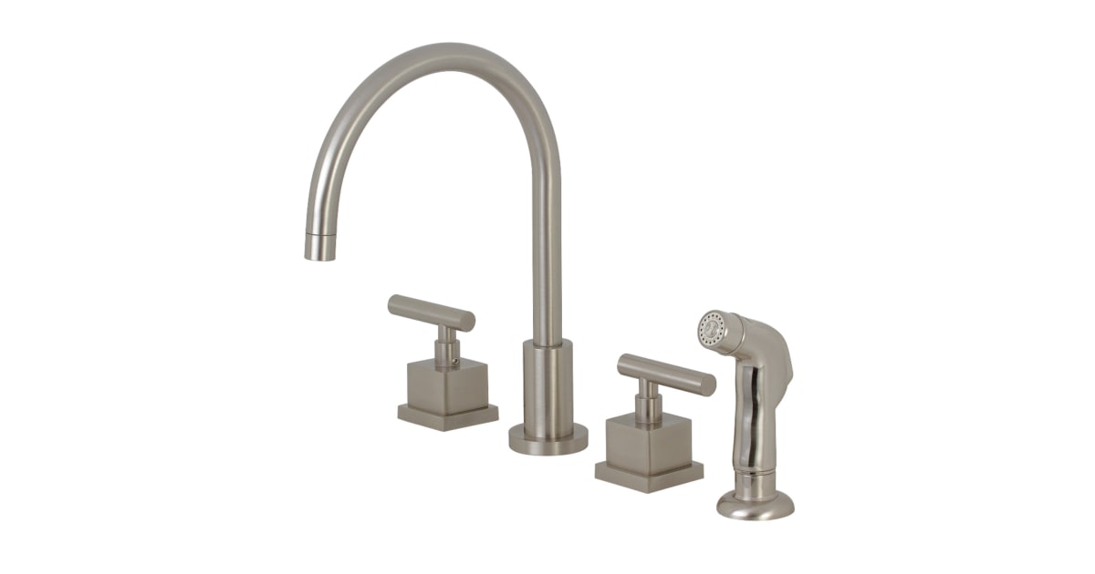 Kingston Brass KS8728CQL Claremont 1.8 GPM Widespread Kitchen Faucet ...