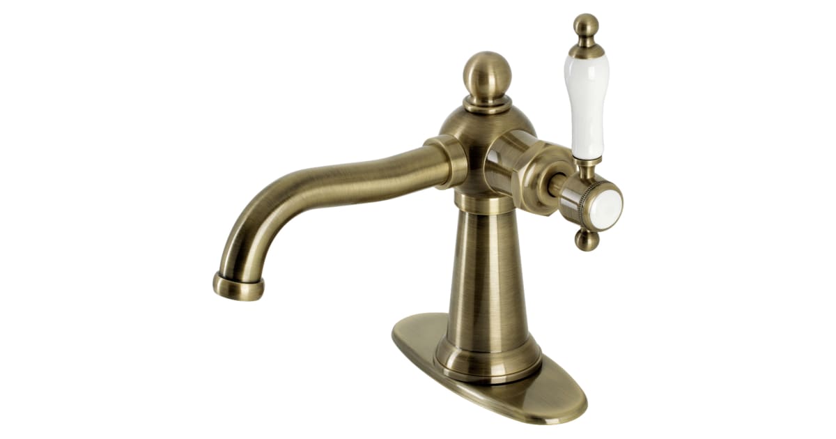 Kingston Brass KSD154KLAB Nautical 1.2 GPM Deck Mounted Single Hole ...