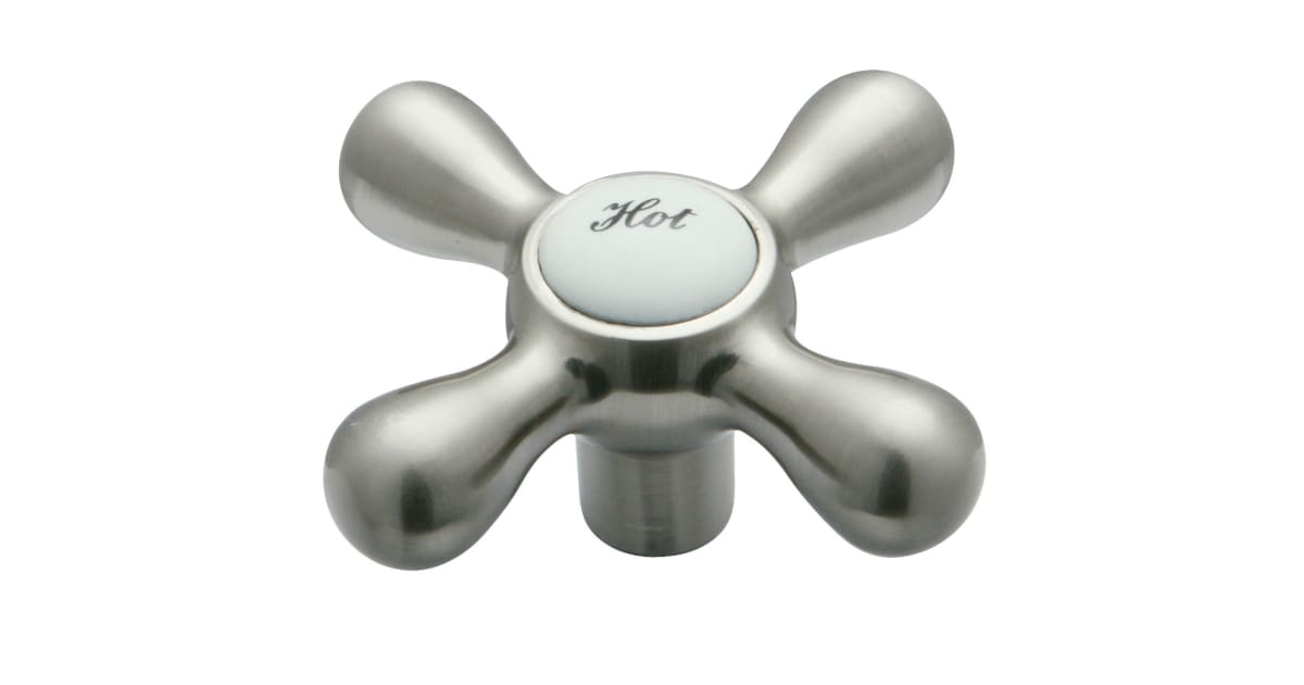 Kingston Brass KSH213SNH Hot Metal Cross Handle (D Type) | Ferguson Home