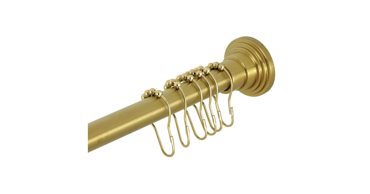 Kingston Brass SCC2717 Adjustable Shower Rod and Shower Ring Set ...