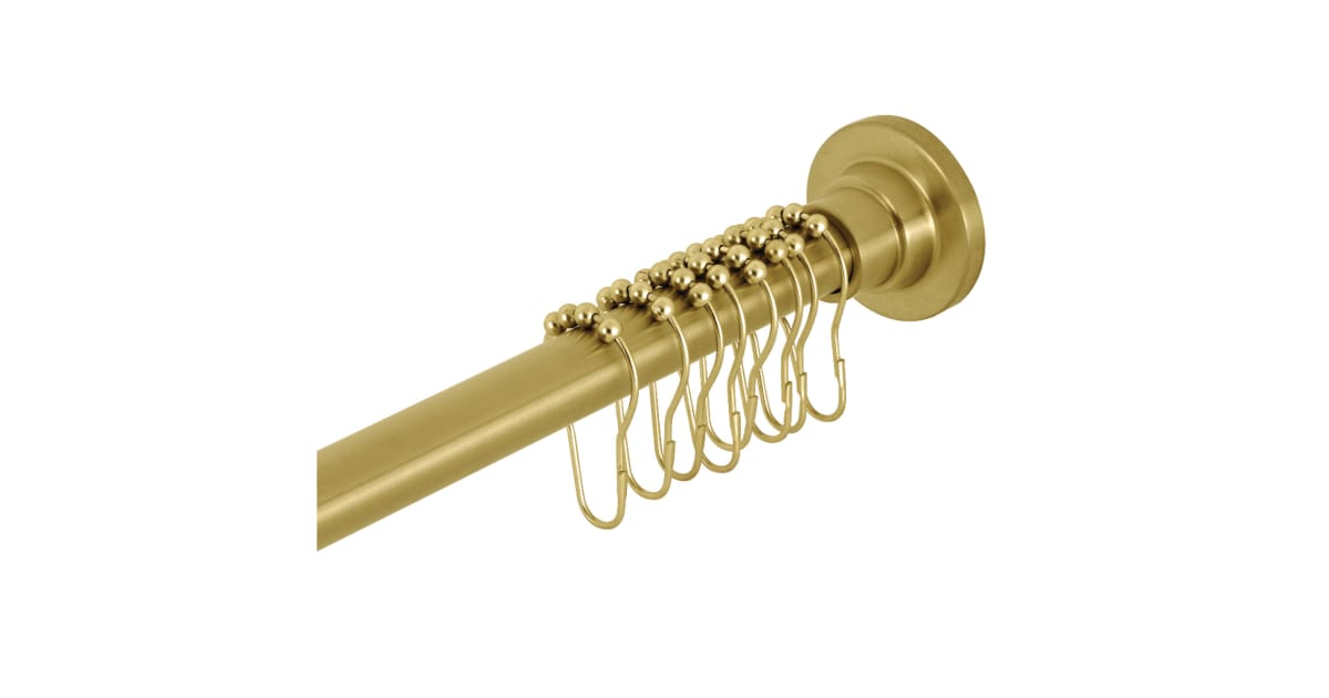 Kingston Brass SCC3117 Adjustable Shower Rod and Shower Ring Set ...