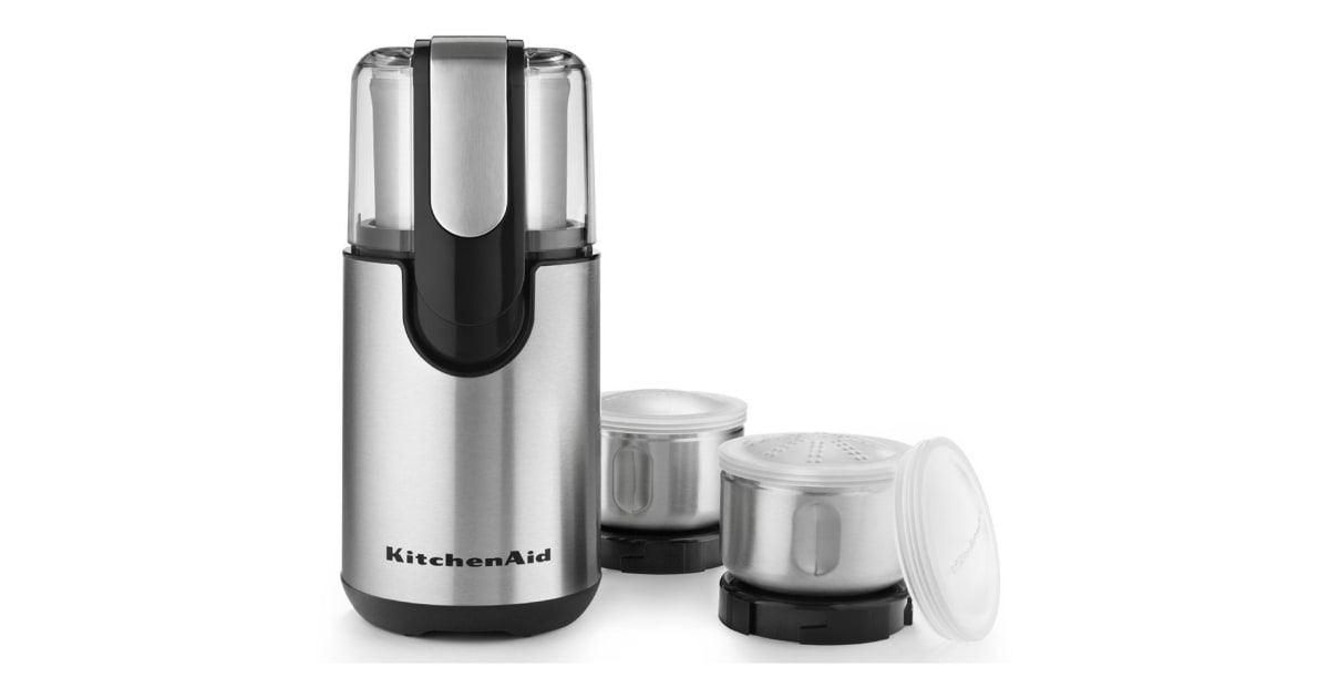 KitchenAid BCG211OB Blade Coffee and Spice Grinder with Stainless Steel ...