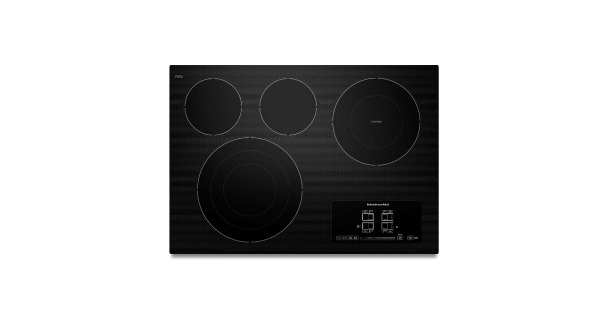 KitchenAid KECC607BBL 30 Inch Wide Electric Cooktop with Even-Heat ...