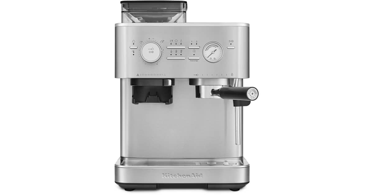 KitchenAid KES6551SX 84 Oz. Programmable 15 Setting Countertop Espresso ...