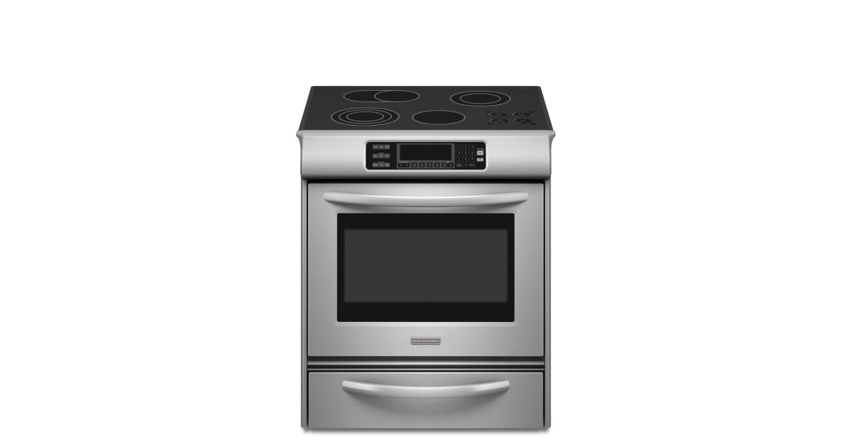KitchenAid KESS908SPS 30 Inch Wide 4.1 Cu. Ft. Slide-In Electric Range ...