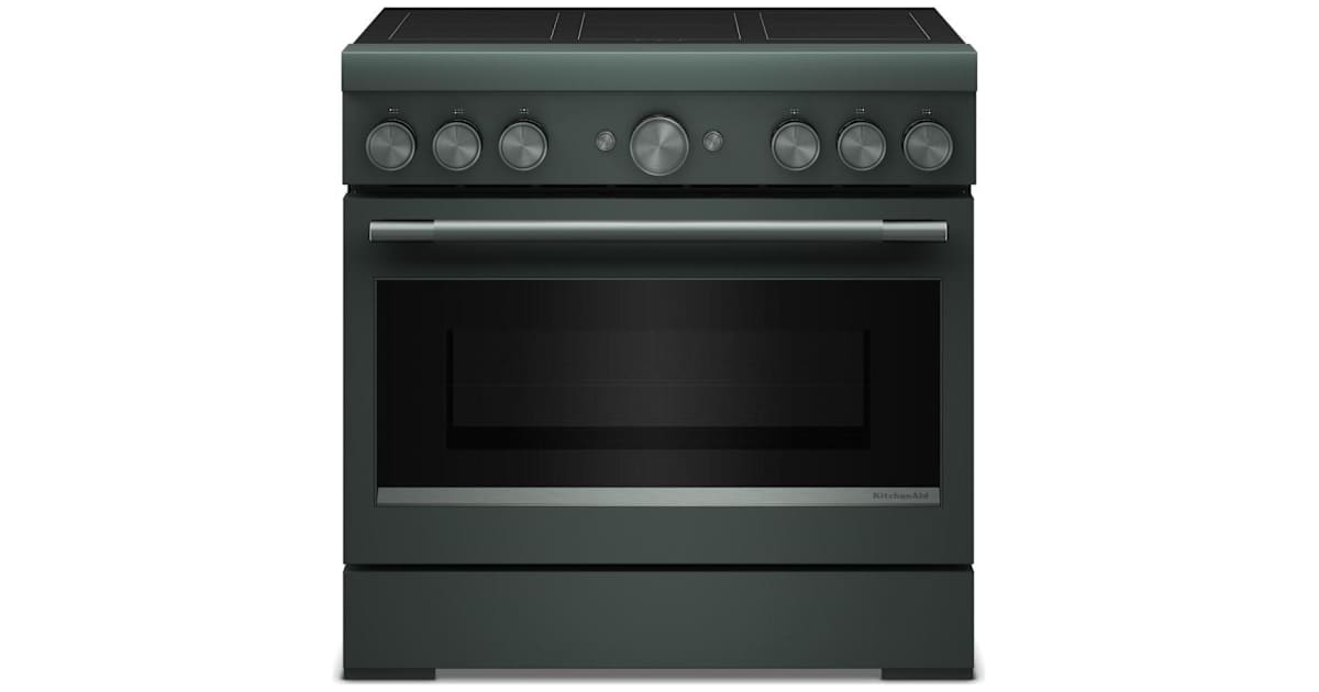 KitchenAid KFIS936SJP 36 Inch Wide Free Standing, Slide In Induction ...
