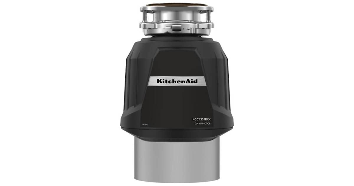 KitchenAid KGCP334RXX 3/4 HP Continuous Garbage Disposal with 2-Stage ...