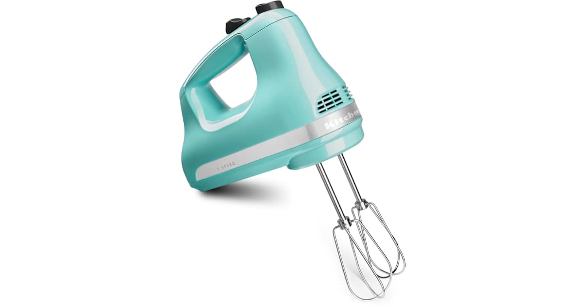 KitchenAid KHM512AQ 60 Watt Hand Mixer with Stainless Steel Beaters and ...