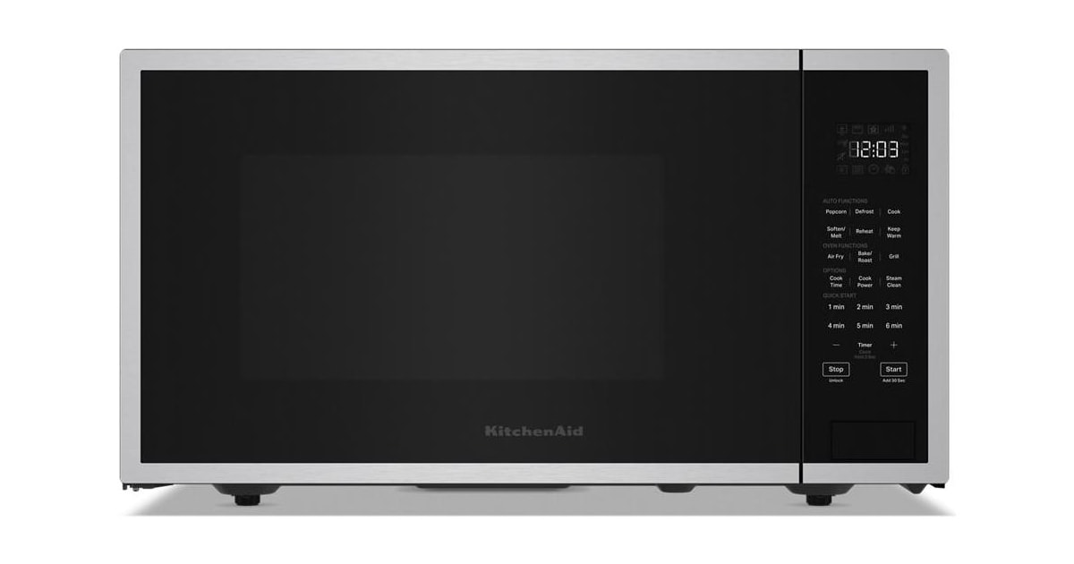 KitchenAid KMCS122RSS 22 Inch Wide 1.6 Cu. Ft. 1200 Watt Countertop ...