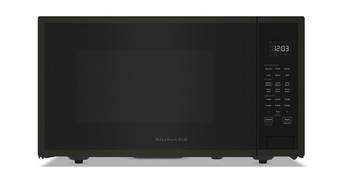 KitchenAid KMCS324PBS 25 Inch Wide 2.2 Cu. Ft. 1200 Watt Fingerprint ...