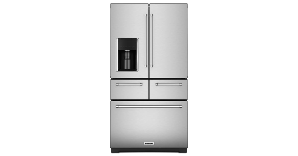 KitchenAid KRMF606ESS 36 Inch Wide 25.8 Cu. Ft. Multi-Door Refrigerator ...