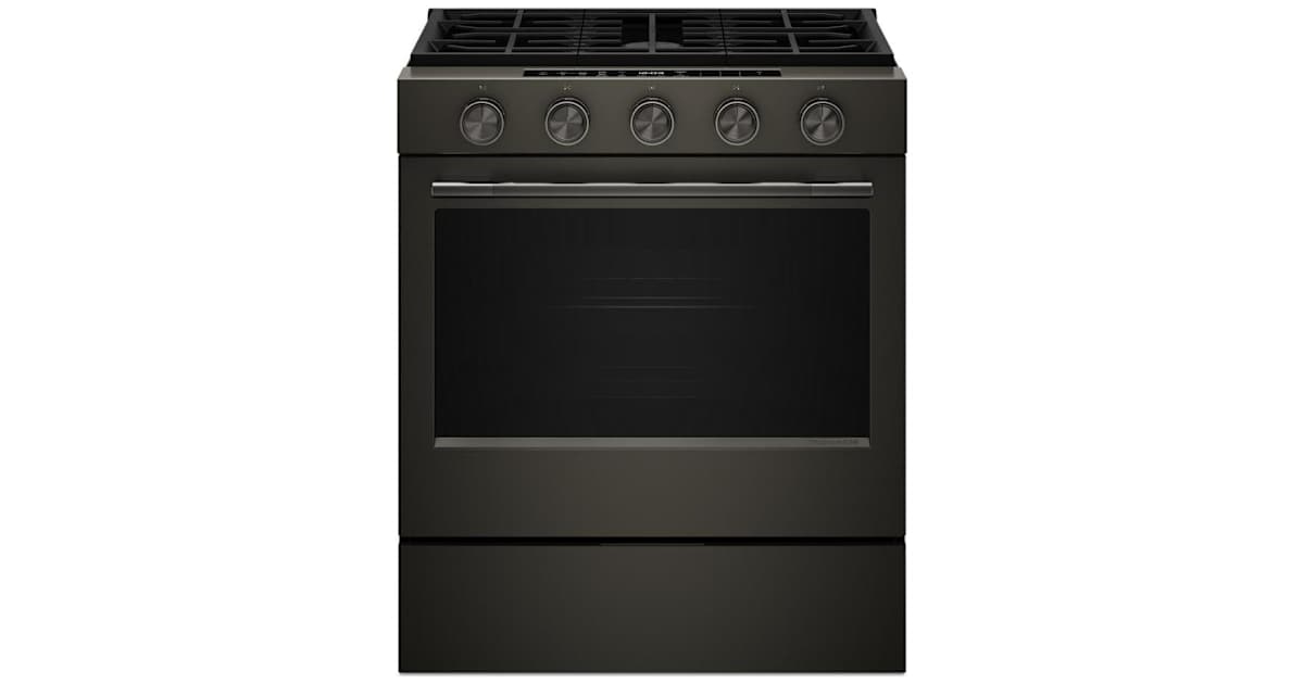 KitchenAid KSGS530SBE 30 Inch Wide 5 Cu. Ft. Free Standing, Slide In ...