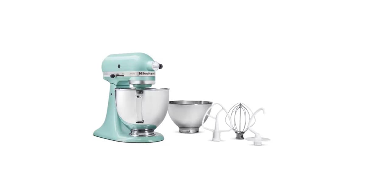 KitchenAid KSM150TBAQ 160 Oz. 325 Watt Stand Mixer with 2 Stainless ...