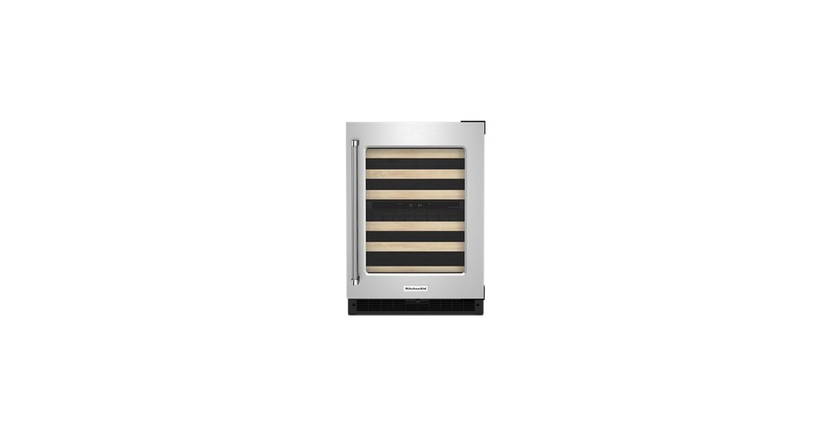 KitchenAid KUWR214KSB 24 Inch Wide Built-In / Free Standing Wine Cooler ...