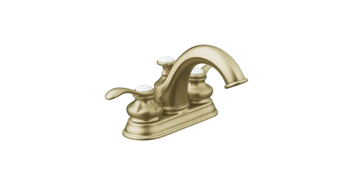Kohler K-12266-4-BV Fairfax Centerset Bathroom Faucet - Free Metal Pop ...