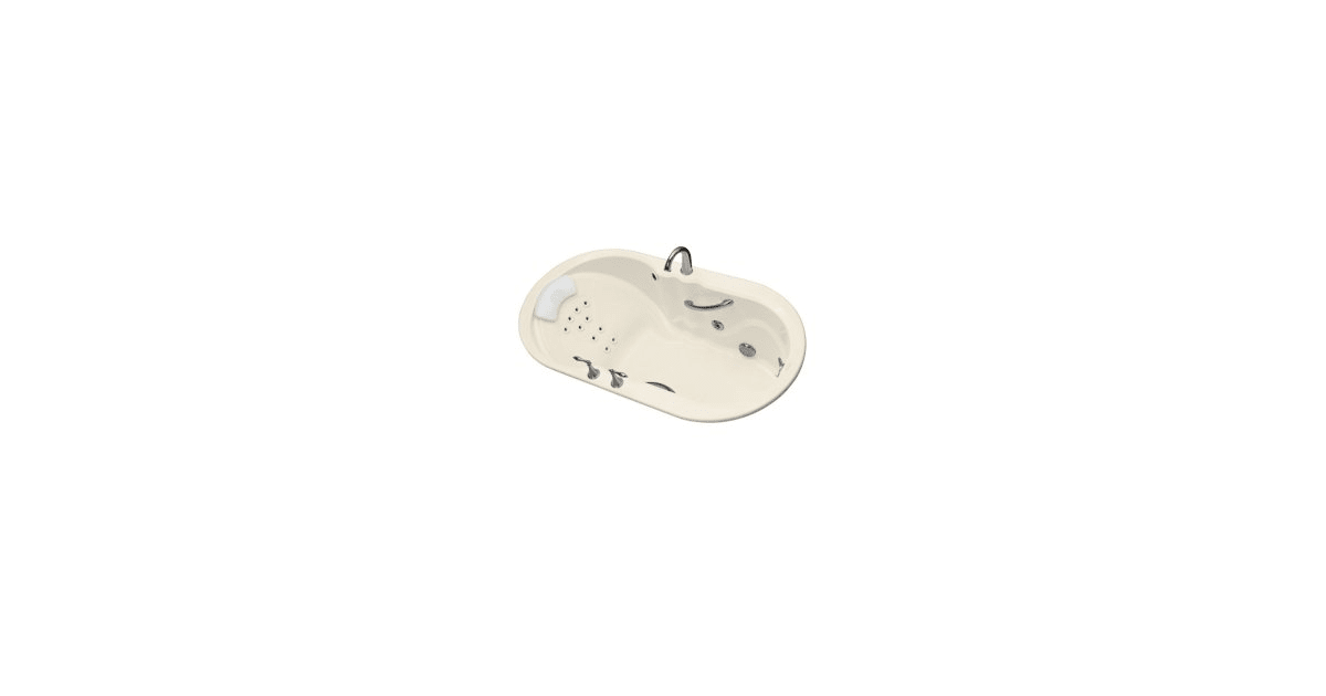 Kohler K-1338-47 Vigora 5.5 Foot Drop In Jetted Tub with Right Hand ...
