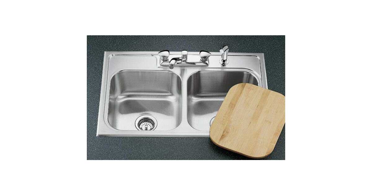 Kohler K-3283-4-NA Double Basin Stainless Steel Kitchen Sink from the ...