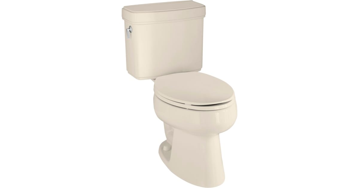 Kohler K-3485-47 Pinoir Two Piece Elongated Toilet with 12" Rough In ...