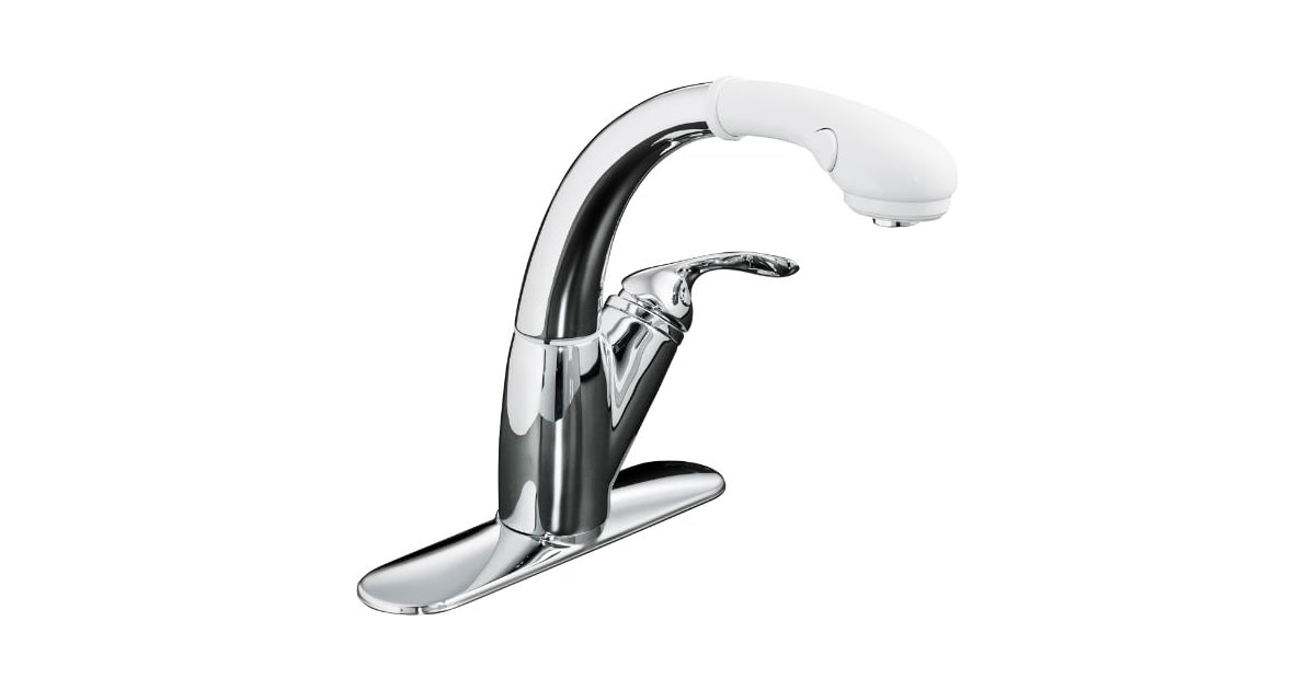 Kohler K-6352-AP-CP Single Handle Pullout Kitchen Faucet from the ...