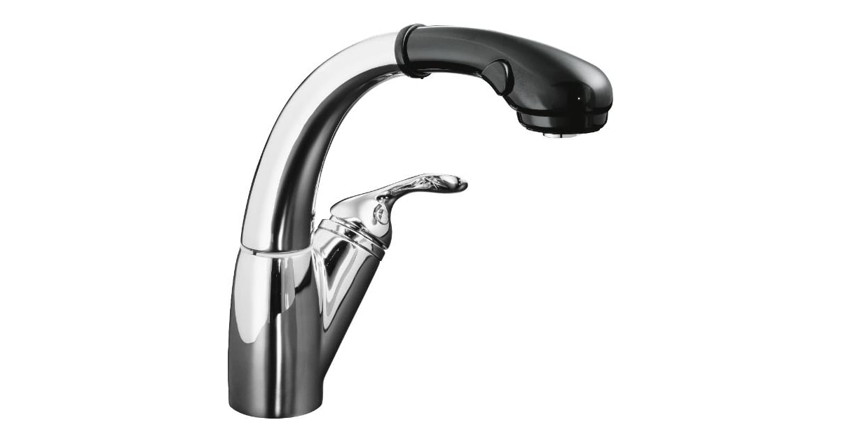 Kohler K-6352-BP-CP Single Handle Pullout Kitchen Faucet from the ...