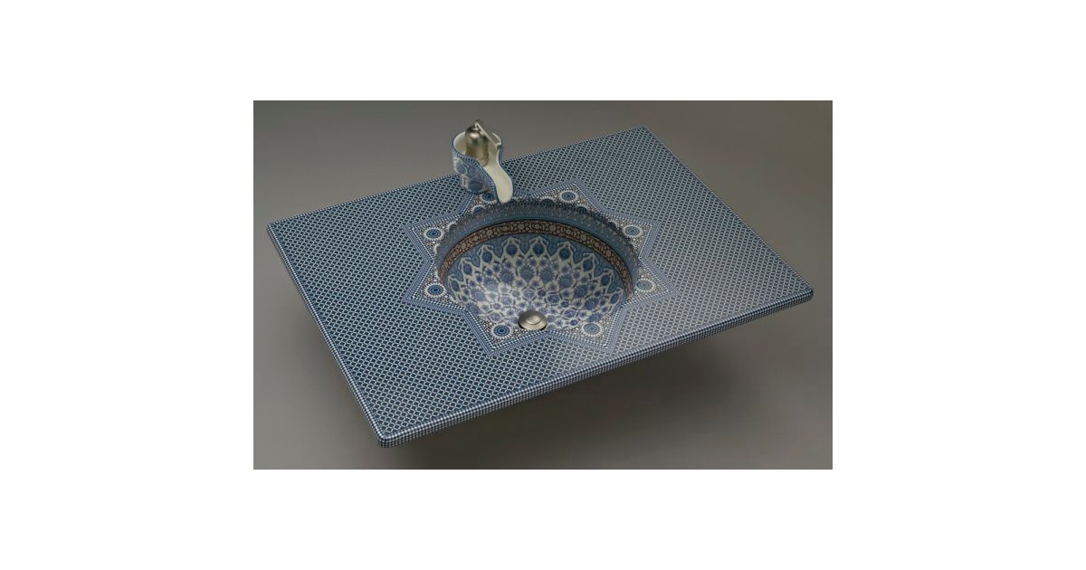 Kohler K-14032-BU-96 Artist Editions Marrakesh Design on Vitreous ...