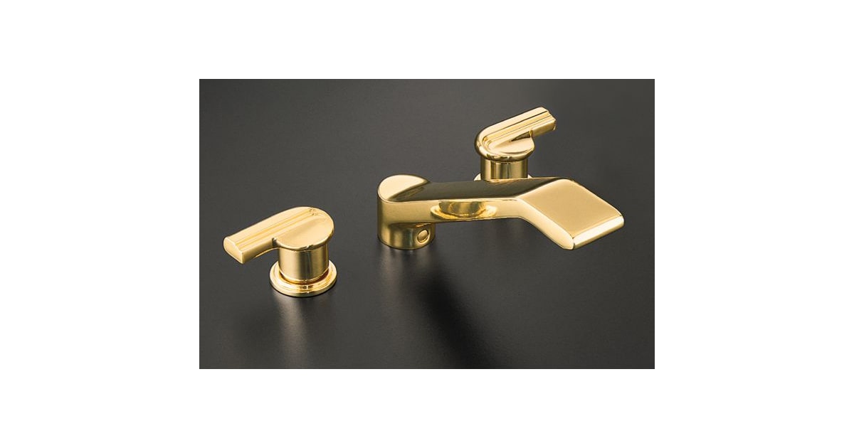 Kohler K-T8230-4A-PB Double Handle Roman Tub Trim with Swirl Metal ...