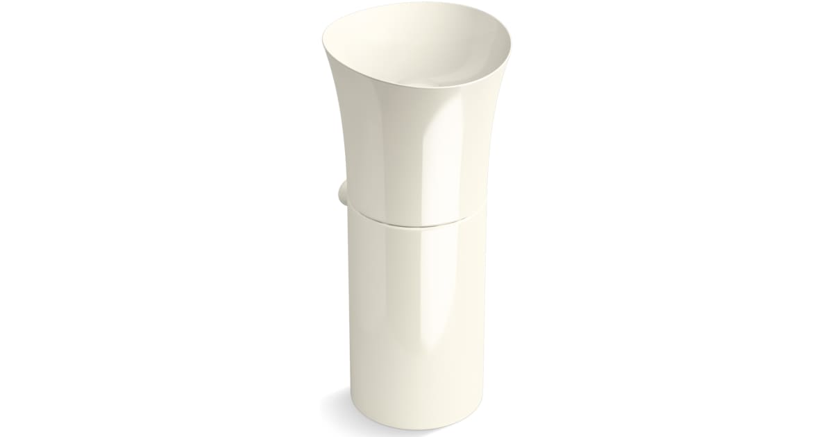 Kohler K-20701-N-96 Veil 16" Fireclay Pedestal Bathroom Sink - Includes ...