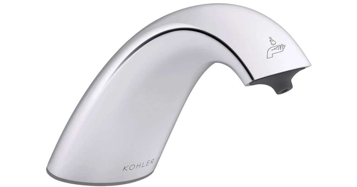 Kohler K-25194-CP Curve Touchless Foaming DC Powered Soap Dispenser ...