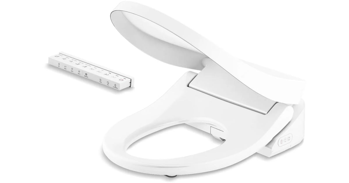Kohler K-28118-0 PureWash E815 Round-Front Bidet Seat with Tactile ...