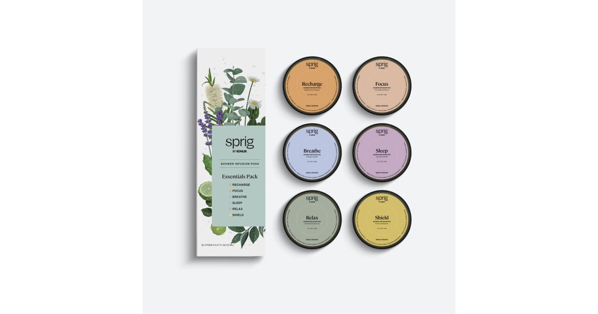 Kohler 28148-B6-NA Sprig Shower Infusion Pod Essentials Pack - Includes ...