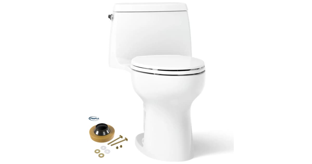 Kohler K-30810-WR-0 Santa Rosa Comfort Height One-Piece Elongated 1.28 ...