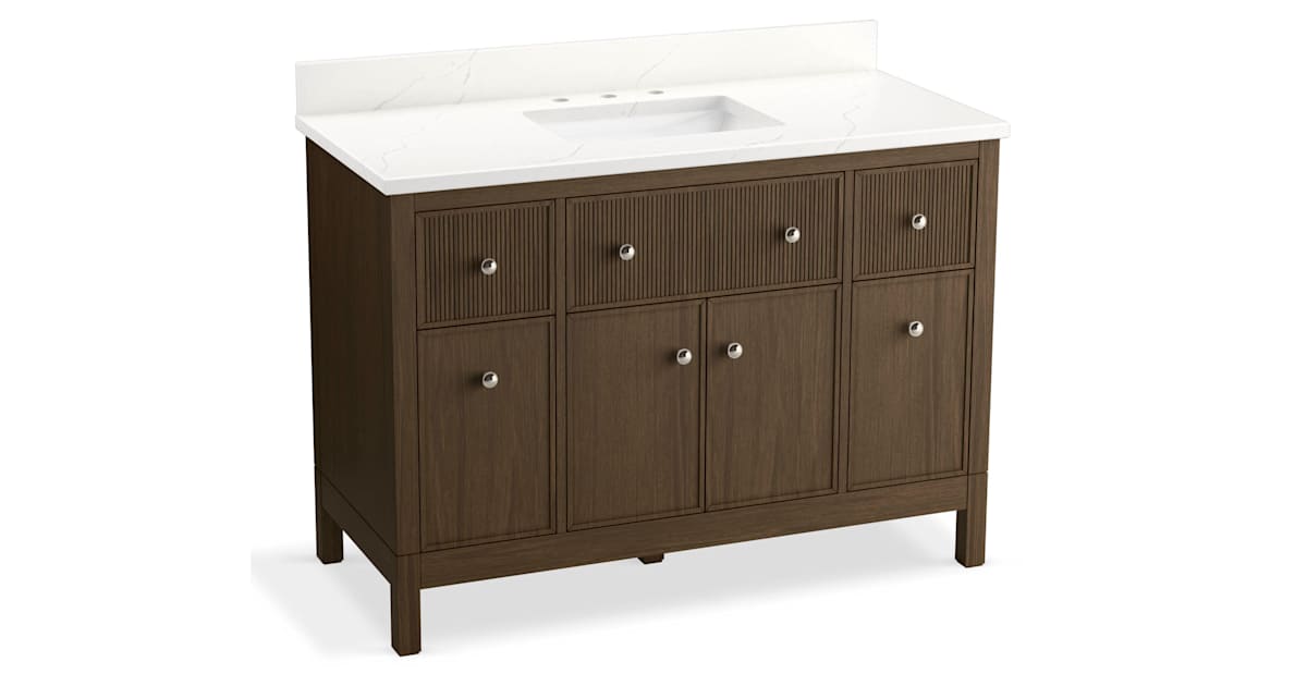 Kohler K-35021-DAK Malin by Studio McGee 48" Free Standing Vanity Set ...
