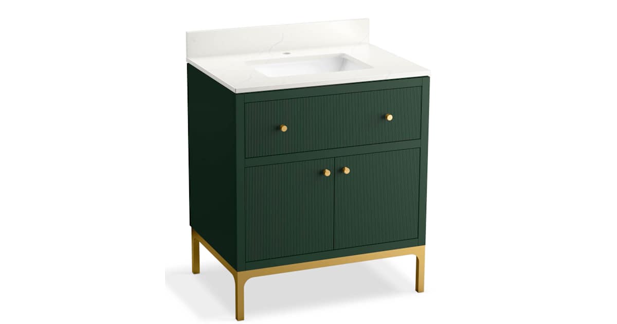 Kohler 38008-EMG Calpa 30" Free Standing Single Basin Vanity Set with ...