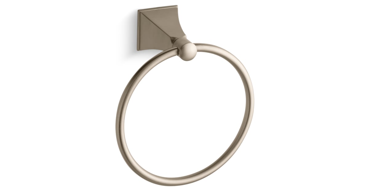 Kohler K-487-BV Memoirs 7" Towel Ring | Ferguson Home