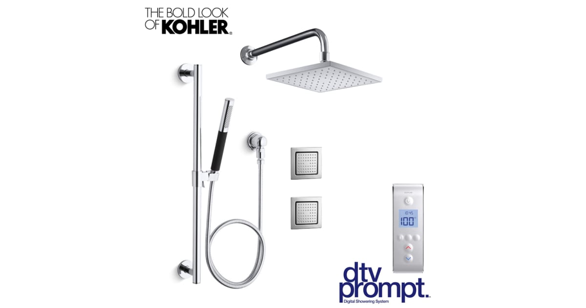 Kohler DTV Prompt CS-SP2 Luxury Shower System: Includes 3 Port Digital ...