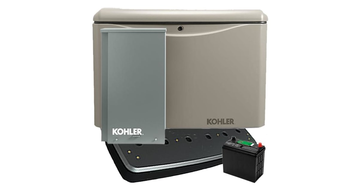 Kohler EGD-20RCAL-200SELSKIT-QT8200 20 kW (120 / 240V) Single-Phase Air ...