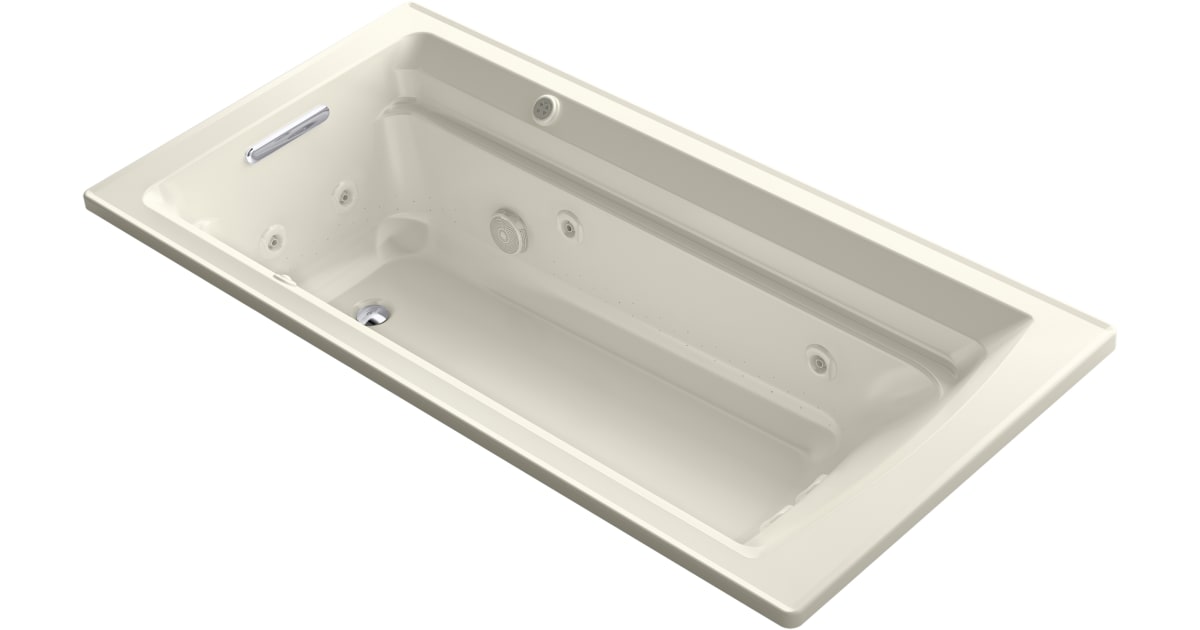 Kohler K-1124-XHGH-96 Archer 72" Drop In Acrylic Air / Whirlpool Tub ...