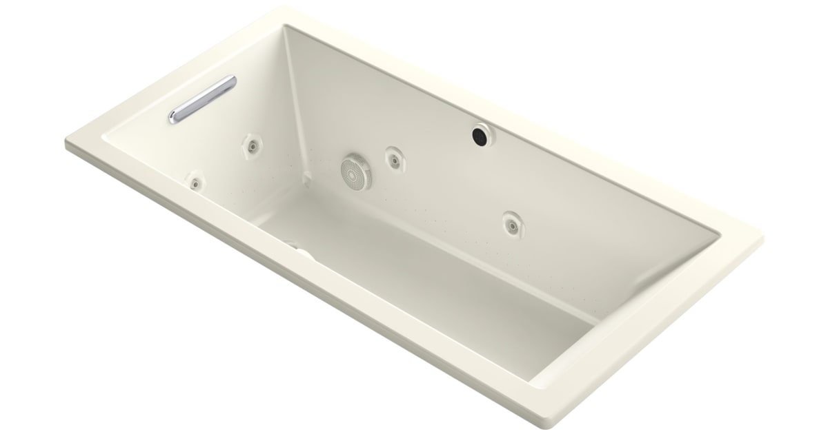 Kohler K-1167-XHGH-96 Underscore Rectangle 60" Drop In Acrylic Air ...