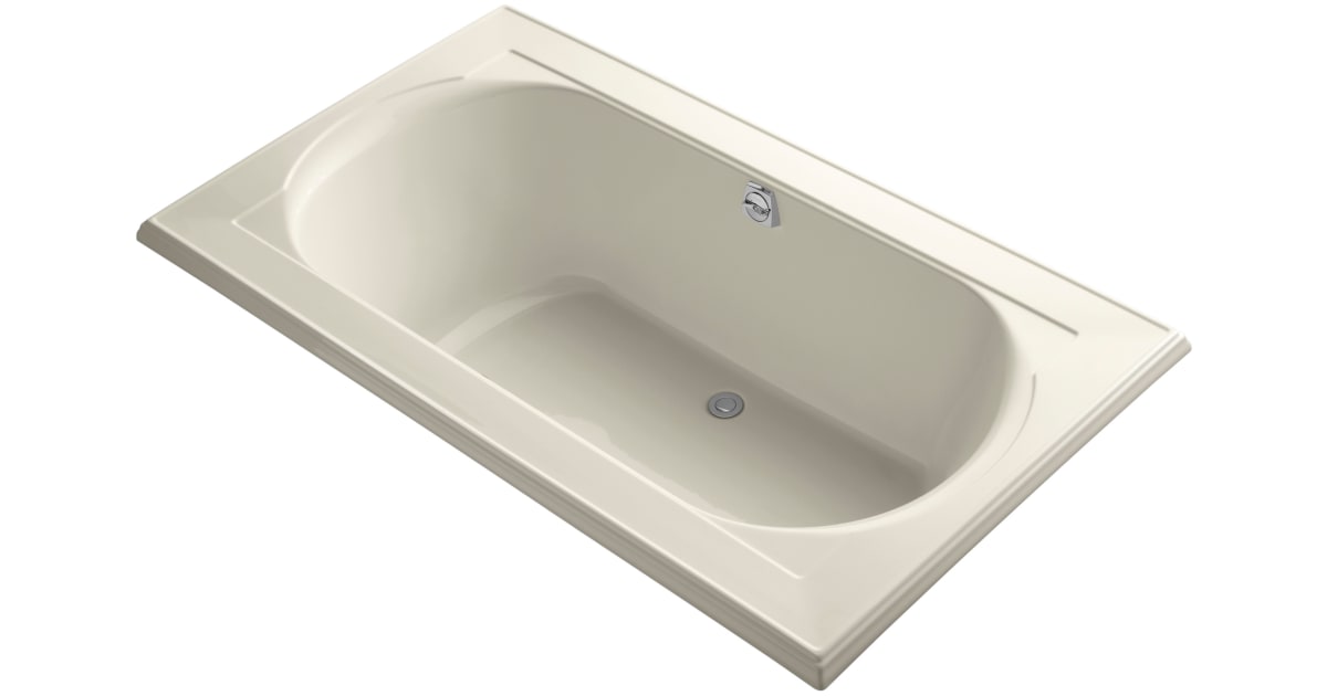 Kohler K-1417-W1-47 Memoirs® 72" Acrylic Soaking Bathtub for Drop-In ...
