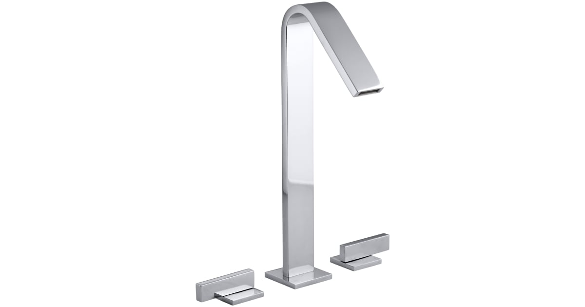 Kohler K-14662-4-CP Loure Widespread Bathroom Faucet with Ultra-Glide ...