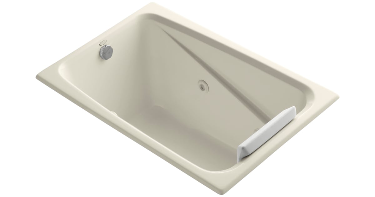 Kohler K-1492-H2-47 Greek Collection 48" Drop In Jetted Whirlpool Bath ...
